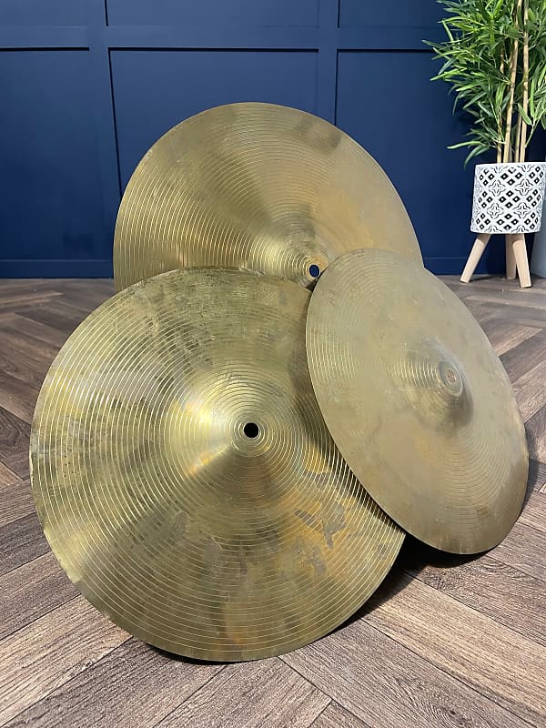 Beginner Cymbal Set x3 / 15" Crash/Ride & 13" Hi Hats #LX3 | Reverb