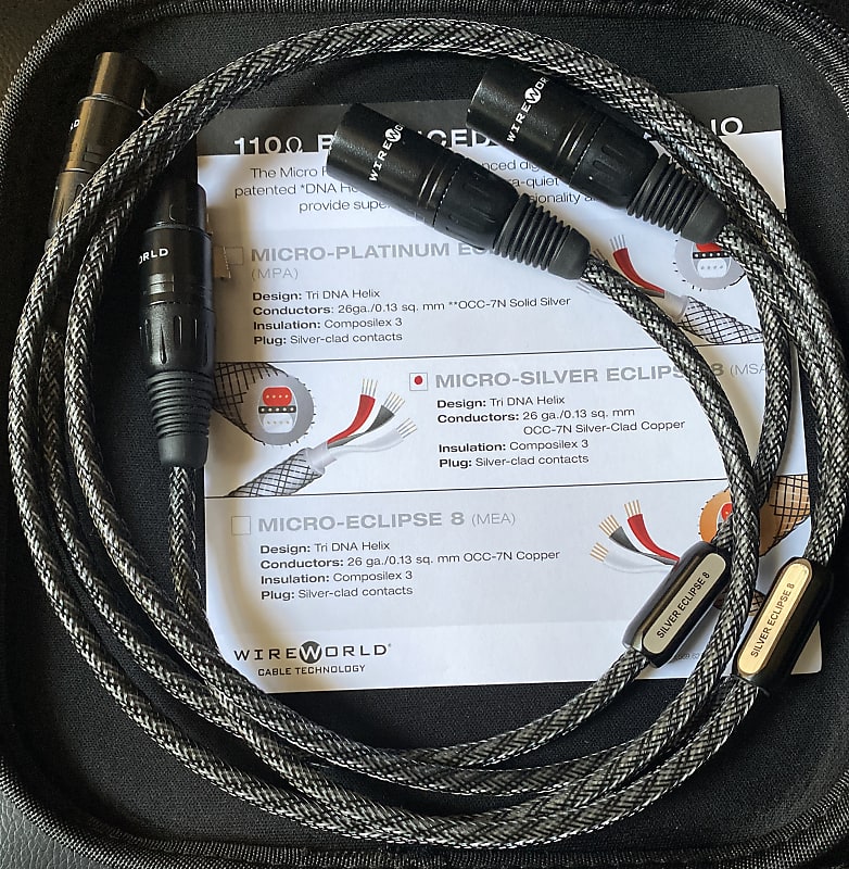 Wireworld Micro Silver Eclipse XLR Pair - 1 Meter | Reverb