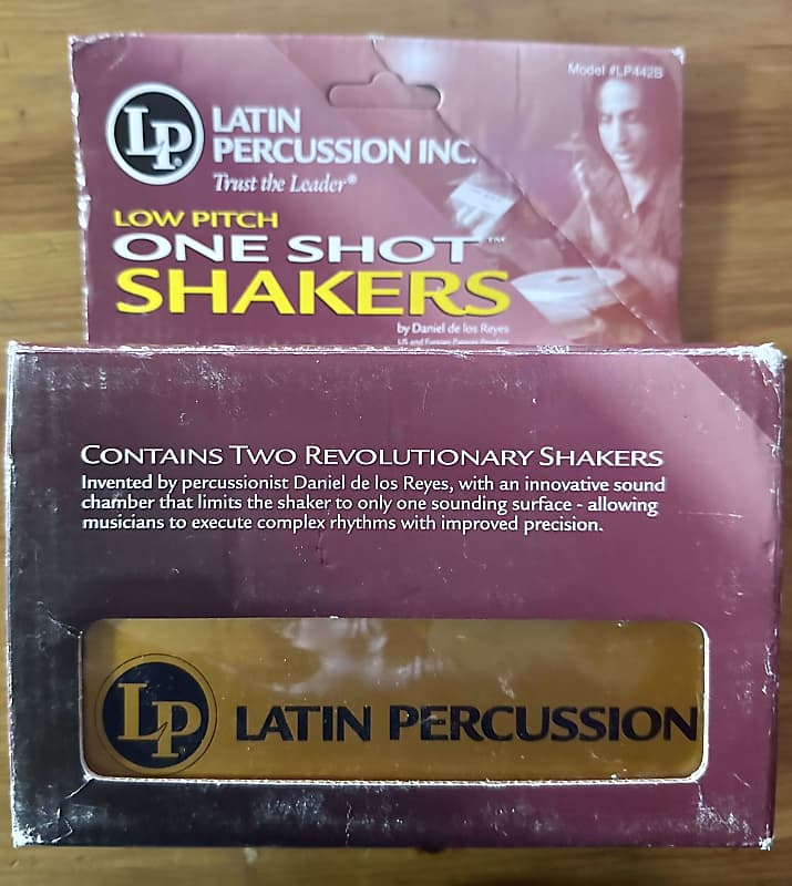 Latin Percussion LP 442B Low Pitch One Shot Shakers, 1- pair | Reverb