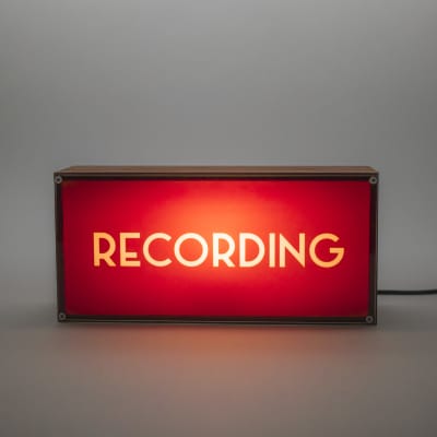 Recording Lightbox - studio lighting - retro style RED sign - | Reverb