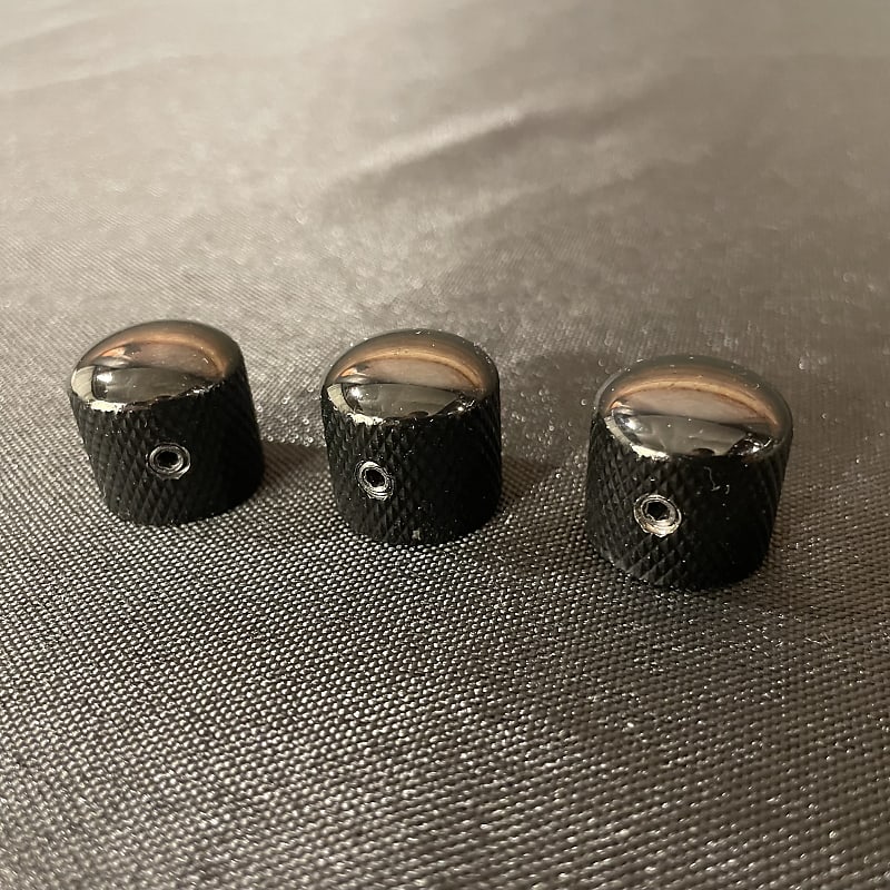 Round Top Black Metal Knobs | Reverb