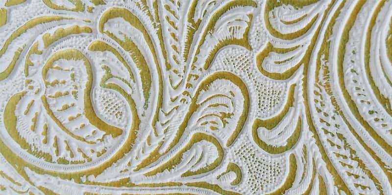 White and gold strip western tolex 46x274cm covered 4x12" | Reverb