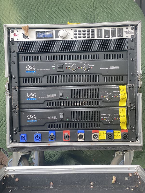 QSC RMX 5050 + (2)RMX 2450 + DBX DriveRack Amp Rack *plug & | Reverb