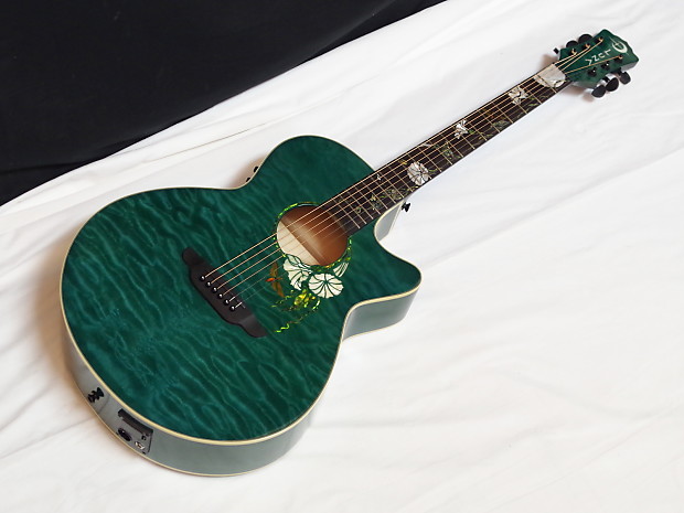 Luna Flora MoonFlower Custom Folk Acoustic-Electric Natural | Reverb