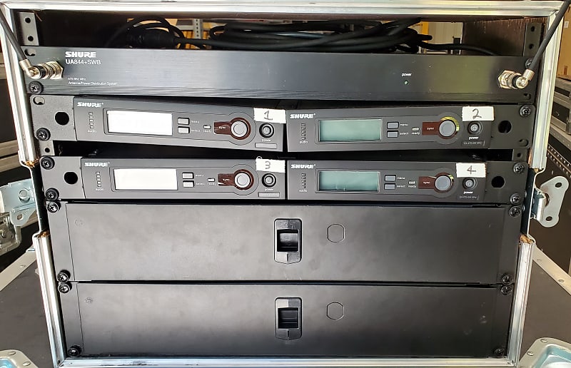 Shure Wireless SLX24 Rack System With 4 SM58's & Bodypack | Reverb