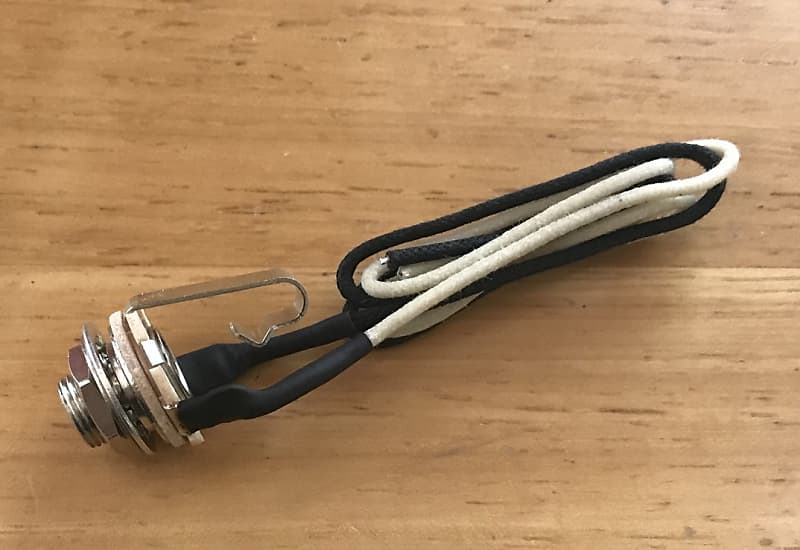 Switchcraft Input Jack with Vintage style cloth covered 22 | Reverb