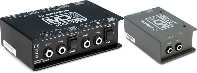 Samson MD2 Pro 2-channel Passive Instrument Direct Box Bundle | Reverb