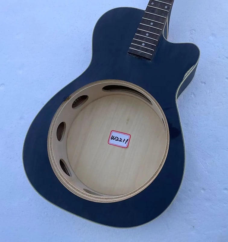 Washburn Black Dobro Guitar Body with Maple Neck | Reverb