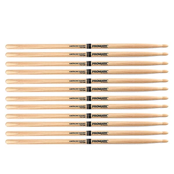6 PACK Promark TX7AW American Hickory Wood Tip TX7AW-6 | Reverb