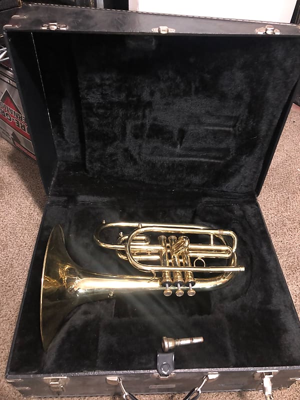 Dynasty Mellophone Marching French Horn Takes Trumpet Bore | Reverb