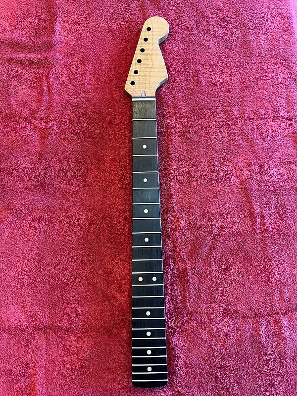 Warmoth Strat Replacement Neck - Roasted Flame Maple and | Reverb