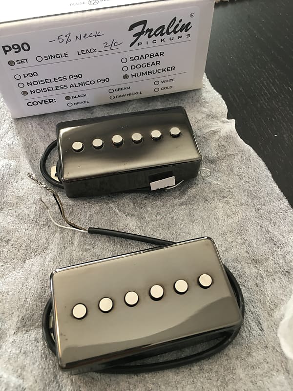 Fralin Humbucker sized ** ALNICO NOISELESS P90 ** pickups set | Reverb