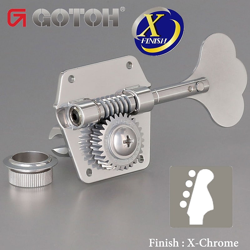 Gotoh GBR640 Res-O-Lite Reverse Wind Bass Tuners 4 In-Line | Reverb