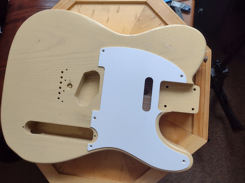 2-PC Swamp Ash '55 Telecaster Body - Blonde Nitro Aged Relic, | Reverb