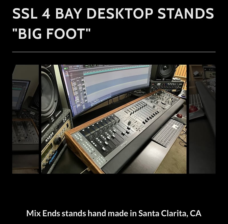Mix Ends SSL 4 BAY DESKTOP STANDS "BIG FOOT" 2024 - Black | Reverb