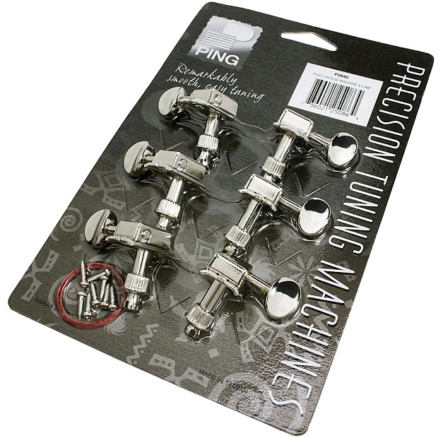 PING DELUXE Vintage-Style 6-in-line Guitar Tuners, Nickel. | Reverb