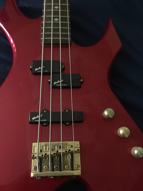 BC Rich NJ Series Warlock Bass 80s-90s Candy Apple Red | Reverb