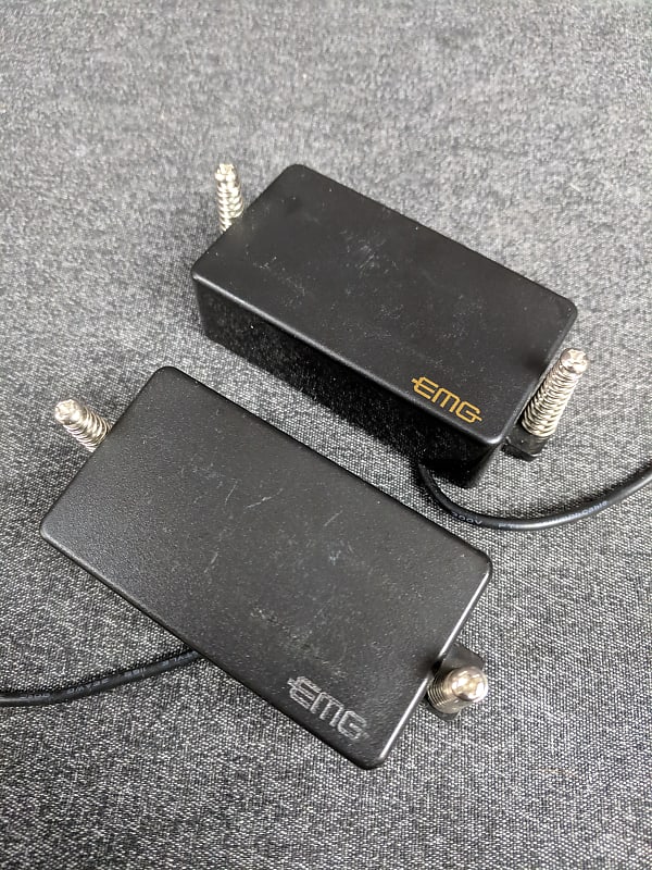 EMG Passive Humbuckers Silver & Gold Logo Humbucker Pickup | Reverb