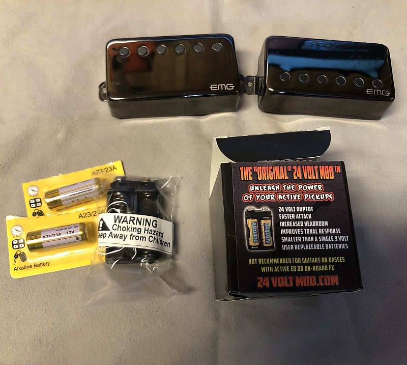 EMG James Hetfield JH/Het Set 2021 Black Chrome 24V MOD | Reverb