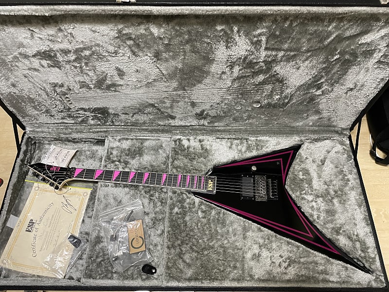 ESP Alexi Laiho PINK SAWTOOTH 2013 | Reverb UK