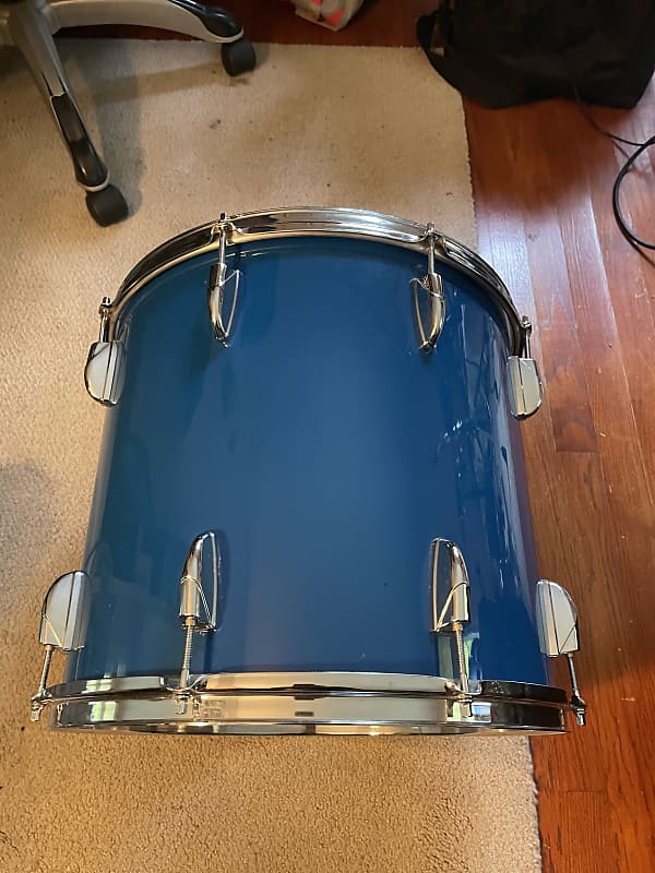 Yamaha Tour custom 14x16 floor Tom 1980s - Cobalt blue | Reverb