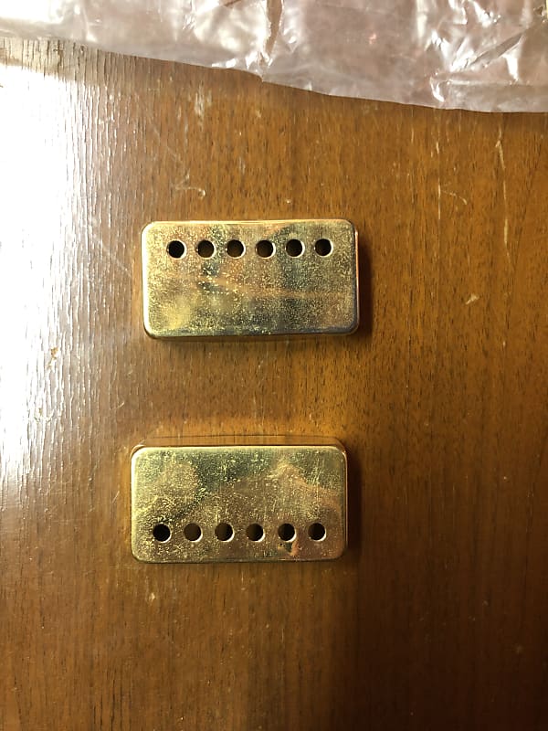 Gibson Les Paul 1970’s Gold Pickup Covers | Reverb