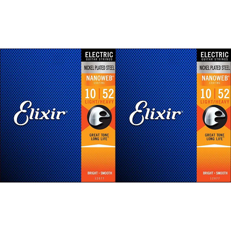 Elixir Strings 12077 Nanoweb Electric Guitar Strings - | Reverb