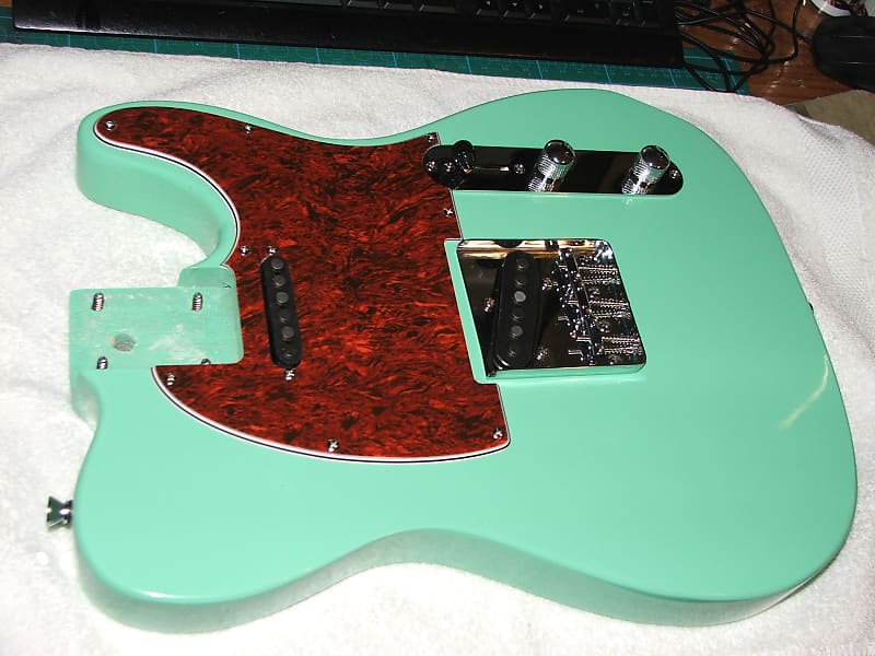 Surf Green Tele Loaded Body.updated Artec Big Pole | Reverb