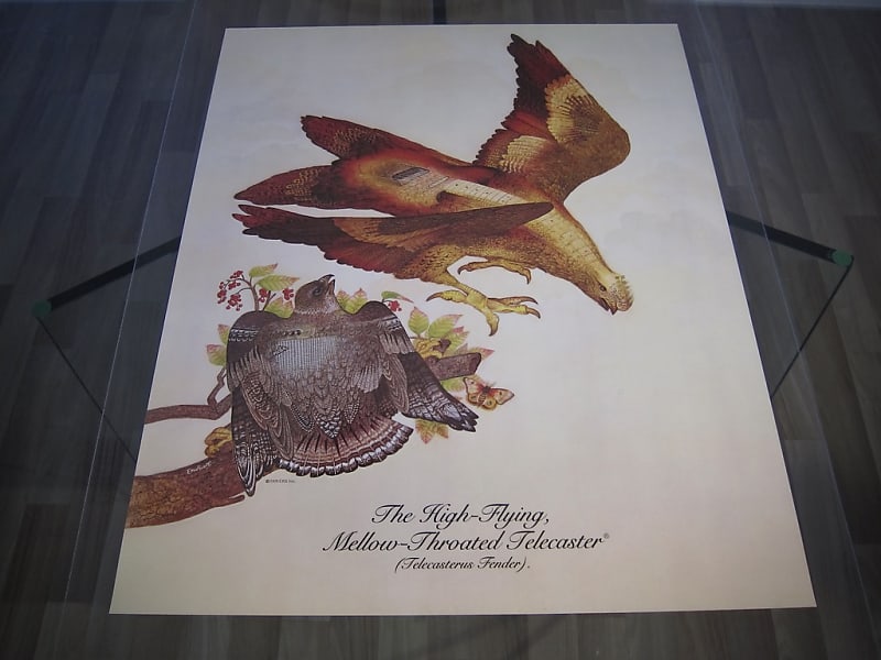 Fender Telecaster & Twin Reverb Authentic Vintage Poster "The | Reverb