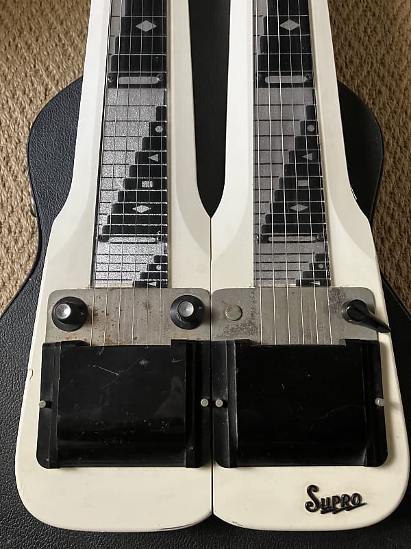 Supro Double Neck Lap Steel 60’s - White | Reverb
