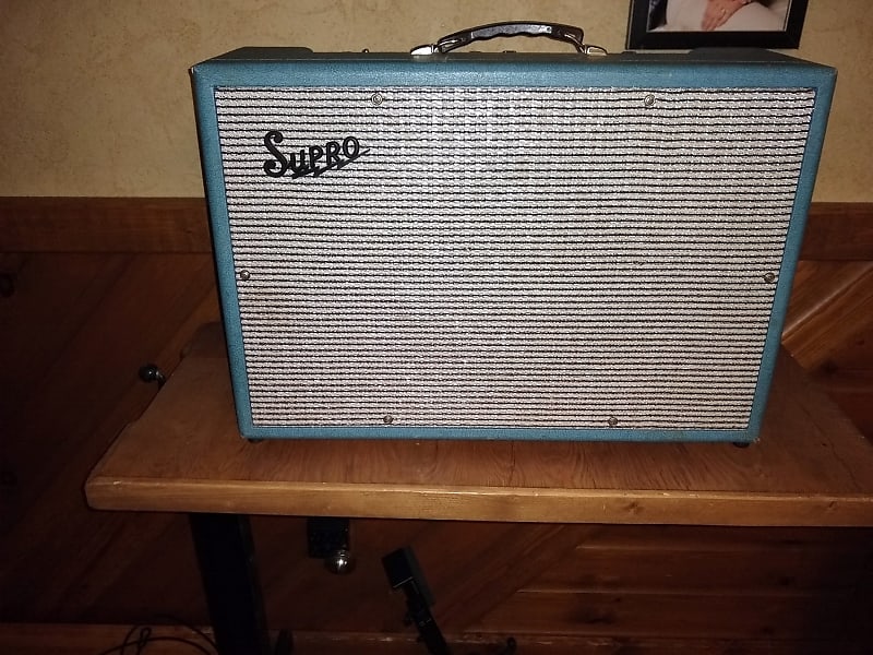 Super RARE Vintage Supro 24 Amp made in 1964 in Trinidad Blue | Reverb