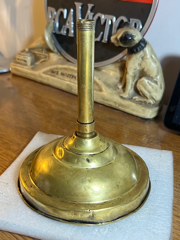 Vintage 1930's SRS Brass Microphone Desk Stand - Antique - | Reverb