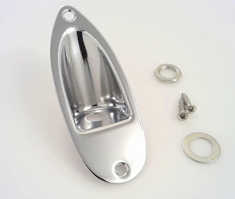 True Custom Shop® Deluxe Chrome Jack Plate for Fender Strat | Reverb