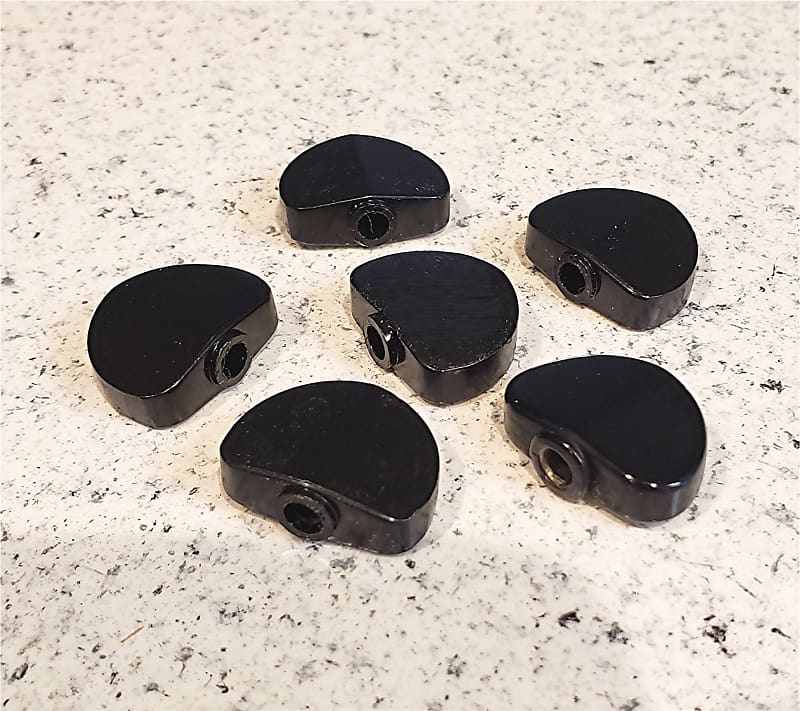 Grover black replacement buttons set of 6 | Reverb