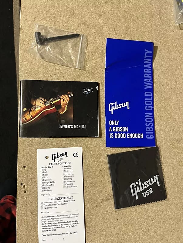 Gibson ROBOT Blank Warranty Checklist Manual Cloth Truss Tool | Reverb