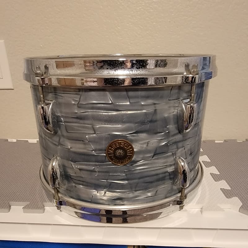Vintage Gretsch 1968 Round Badge 8x12 Tom - Midnight Blue | Reverb