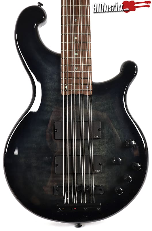 Dean Rhapsody 12 12-String Trans Black Electric Bass Guitar | Reverb