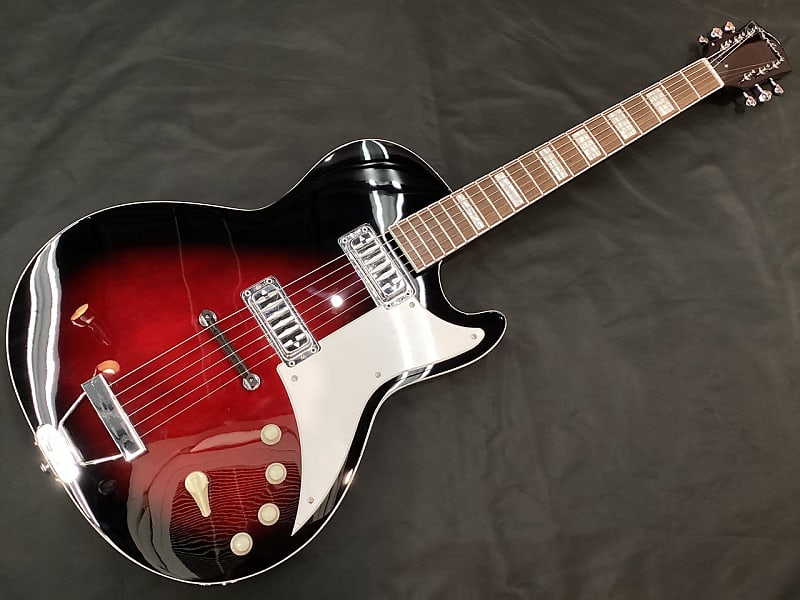 EASTWOOD GUITARS Airline Jupiter Electric Guitar/Red Burst | Reverb