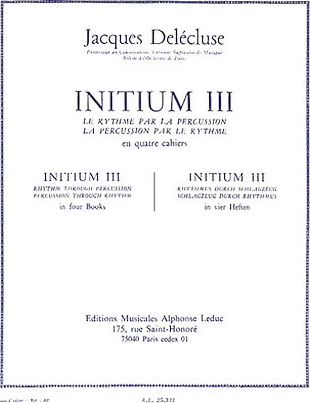 Initium Iii (volume 3) For Percussion | Reverb
