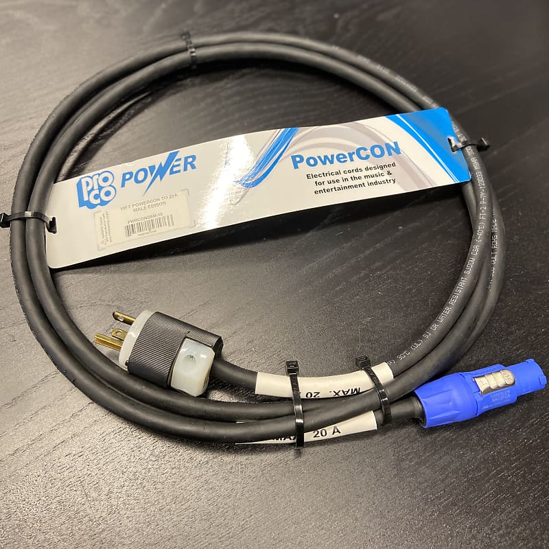 ProCo 10ft Powercon to Edison Cable | Reverb