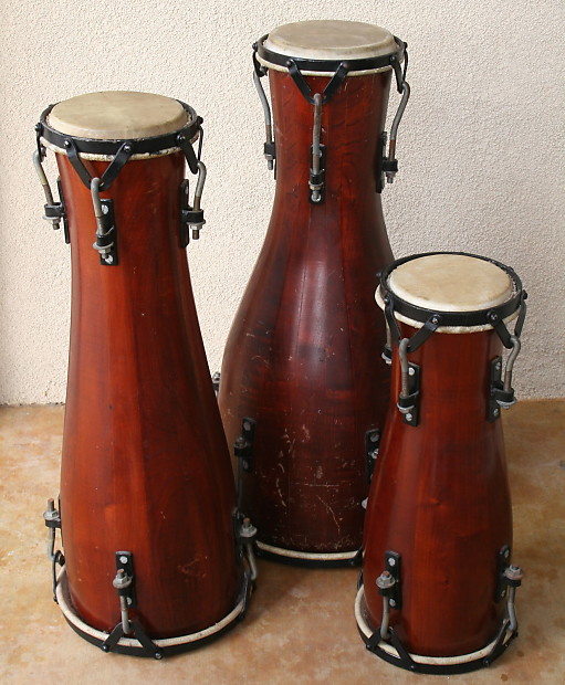 Custom Made, Unique Batá Drums, Island Mahogany (Caoba), from | Reverb