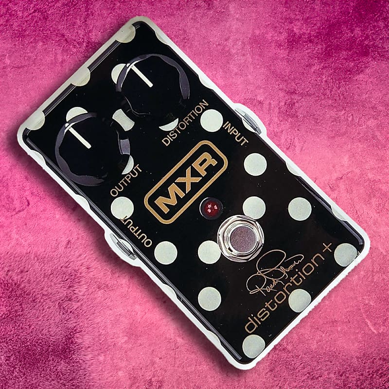 MXR DISTORTION + RANDY RHOADS POLKA DOT PEDAL STICKER | Reverb