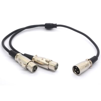 XLR Cable Y Splitter Adapter XLR Female to Dual XLR Male Y | Reverb