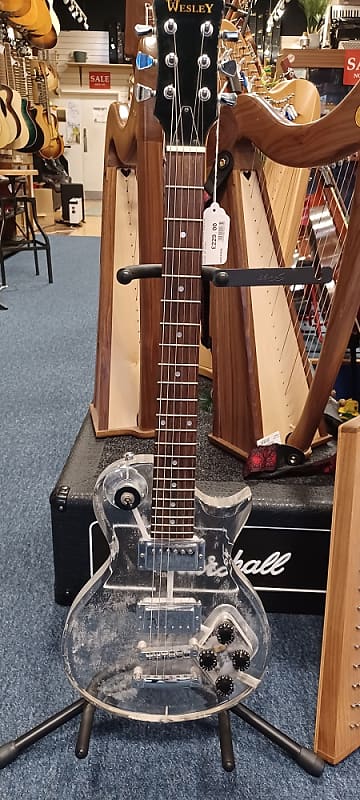 Wesley Perspex Acrylic Electric Guitar 1990's - Invisible | Reverb