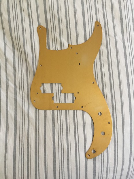 Fender Precision Bass Gold Anodized Pickguard from Roadworn | Reverb