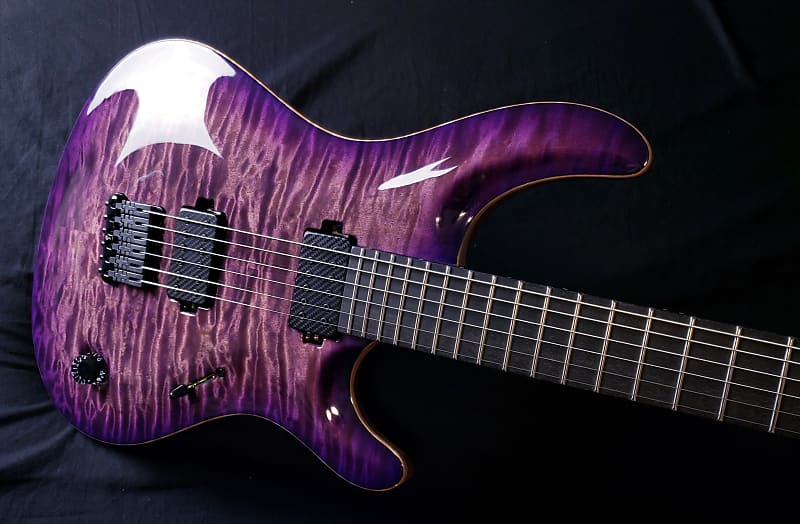 Mayones Regius Carved Top Core 6 Baritone 28" 4A Quilted | Reverb UK