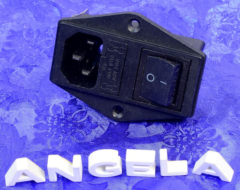 Three Wire IEC AC Inlet Port With Switch, Two Leg Fuses, | Reverb