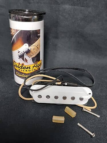 Golden Age Bridge Pickup for Strat 2022 - Black / White | Reverb