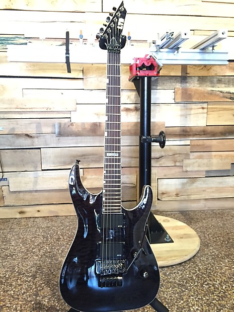 ESP LTD MH-350FR mid-2010's Black Transparent with hardshell | Reverb