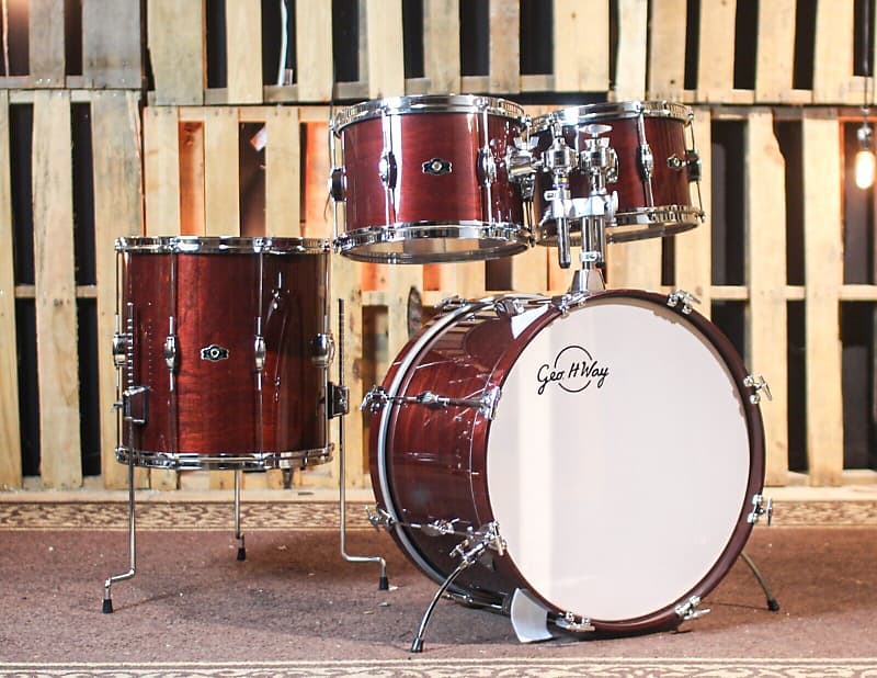 George H. Way Tuxedo Tradition Mahogany Drum Set - 22x14, | Reverb